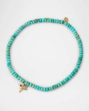 SYDNEY EVAN 14k Diamond And Turquoise Bracelet - Yellow Gold