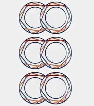 Missoni Nastri Set Of 6 Ceramic Soup Plates - Multicoloured