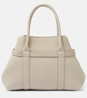 Loro Piana Ghiera Small Leather Tote Bag - Beige