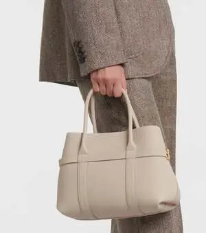 Loro Piana Ghiera Small Leather Tote Bag - Beige