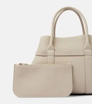 Loro Piana Ghiera Small Leather Tote Bag - Beige
