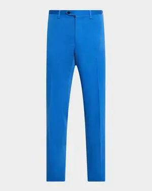 Kiton Kiton Napoli Cotton-Cashmere Trousers - Blu