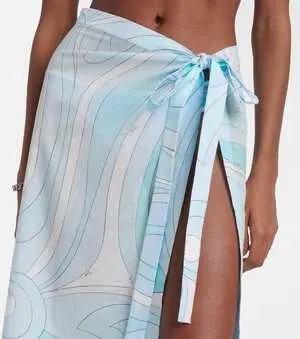 Emilio Pucci Marmo Cotton Muslin Beach Cover-up
