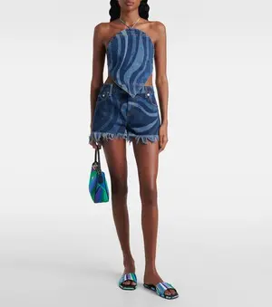 Emilio Pucci Iride Twill Thong Sandals - Multicoloured