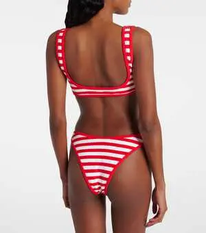 Jade Swim Vera Striped Terry Bikini Bottoms