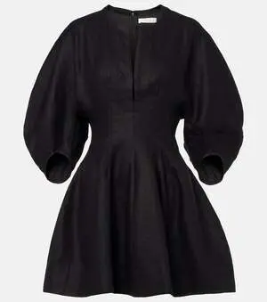 Faithfull The Brand Soleil Linen Minidress - Black