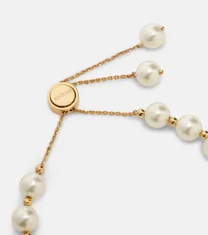 Gucci Interlocking G Faux Pearl Bracelet