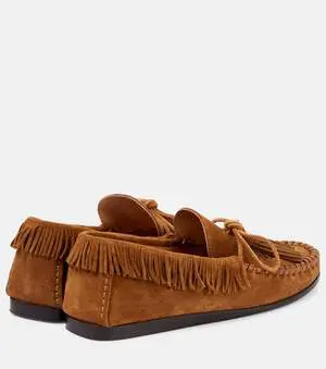 Isabel Marant Étoile Fitza Fringed Suede Loafers - Brown