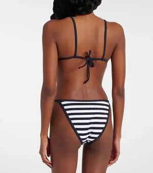 Jade Swim Via Striped Terry Bikini Top