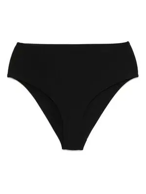 Kiki De Montparnasse Lace-up High-waisted Bikini Bottom - Black