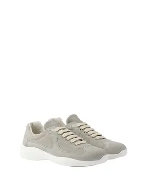 Prada America's Cup Suede Sneakers - Grey