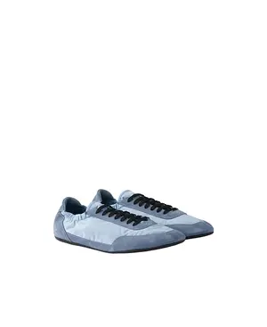 Prada Re-nylon And Suede Elasticized Sneakers - Light Blue