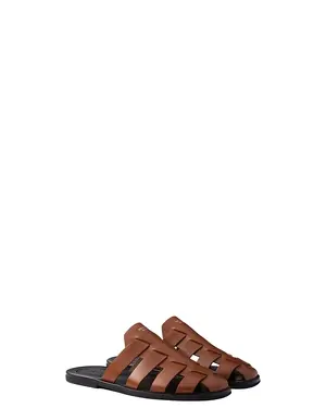 Contrast Stitching Slides Slipper