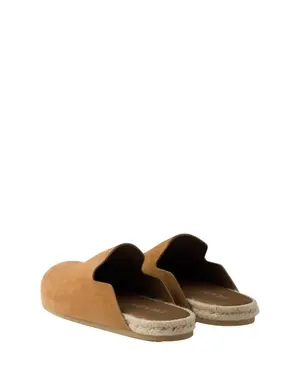 Prada Suede Mules - Cinnamon