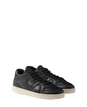 Prada Nappa Leather Sneakers - Black