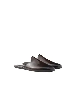 Prada Brushed Leather Slippers