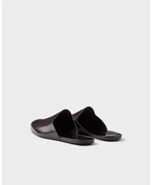 Prada Brushed Leather Slippers