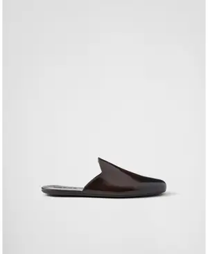 Prada Brushed Leather Slippers