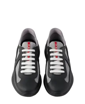 Prada America's Cup Soft Rubber And Bike Fabric Sneakers - Black