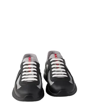 Prada America's Cup Soft Rubber And Bike Fabric Sneakers - Black