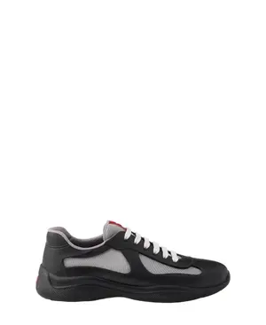 Prada America's Cup Soft Rubber And Bike Fabric Sneakers - Black