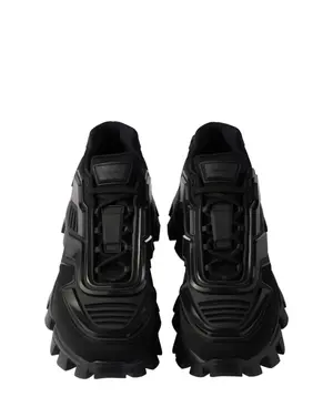 Prada Cloudbust Thunder Knit Fabric Sneakers - Black