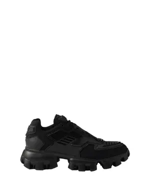 Prada Cloudbust Thunder Knit Fabric Sneakers - Black