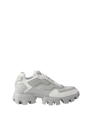 Prada Cloudbust Thunder Knit Fabric Sneakers - White