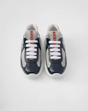 Prada America's Cup Biker Fabric Sneakers - Blue