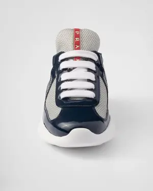 Prada America's Cup Biker Fabric Sneakers - Blue