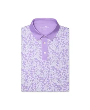 Mizzen+main Versa Short Sleeve Polo - Lavender Floral