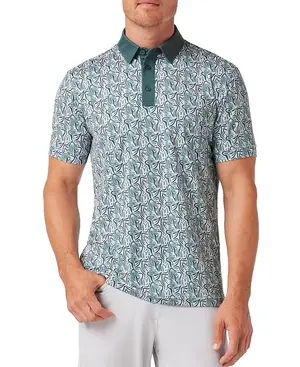 Mizzen+main Versa Short Sleeve Polo - Balsam Fairway