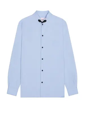 Valentino Garavani Oxford Shirt In Blue