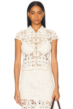 L'academie Shay Crochet Top