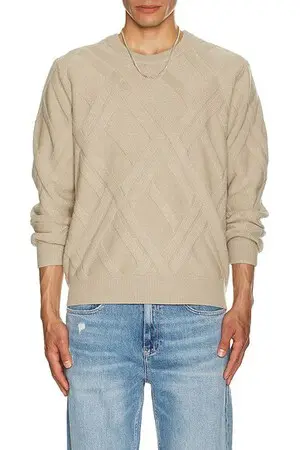 SEROYA Joseph Grid Cable Knit Sweater