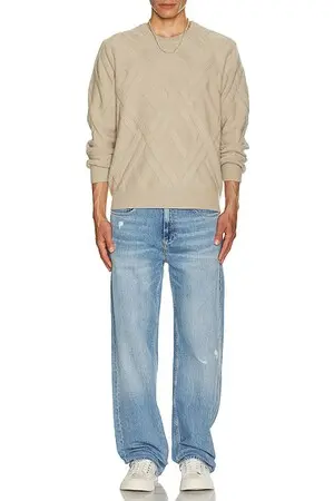 SEROYA Joseph Grid Cable Knit Sweater
