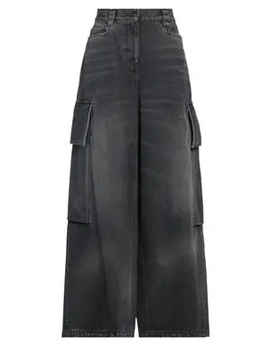 Palm Angels Denim Cargo Jeans - Grey