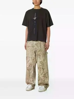1989 STUDIO Distressed Wide Leg Cargo Trousers