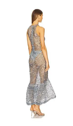 Lapointe Sequin High Low Midi Dress