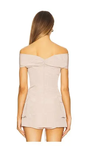 KIM SHUI Off Shoulder Tie Top