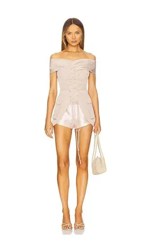 KIM SHUI Off Shoulder Tie Top
