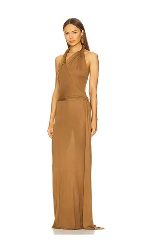 AYA MUSE Halter Maxi Dress
