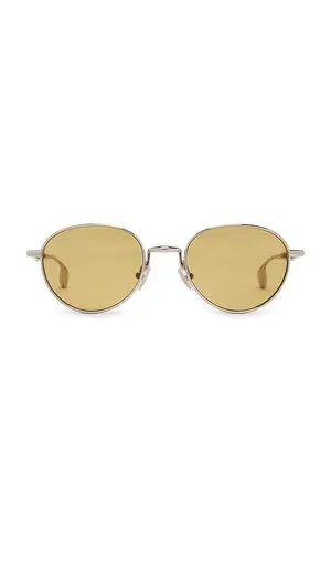 Bottega Veneta Round Sunglasses - Silver & Brown