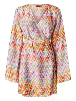 Missoni Zigzag-pattern Mini Dress - Orange
