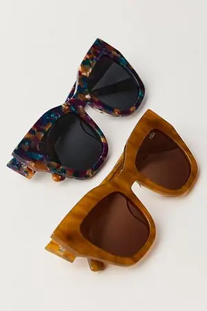 Free People Decker Polarized Square Sunglasses - Jade