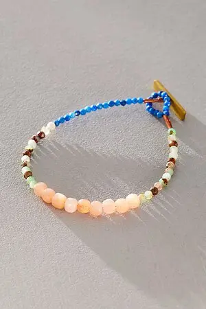 ERIC SILVA JEWELRY Peach Moonstone Beaded Bracelet