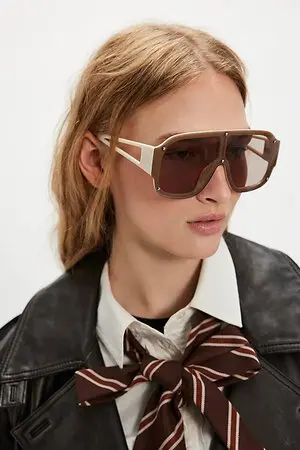 Cream Oversized Sunglasses