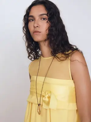 REISS Liliana Atelier Ribbon-tie Corset Shift Dress