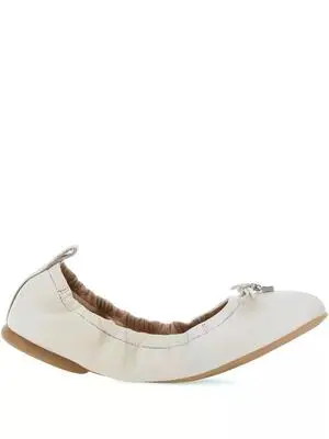 Hogan Leather Ballerina Shoes - White
