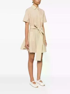 Loewe Anagram-motif Mini Dress - Neutrals